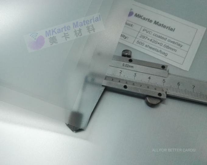 Glue Coating Inkjet Printed 40 MPa Card Pvc Overlay Sheet