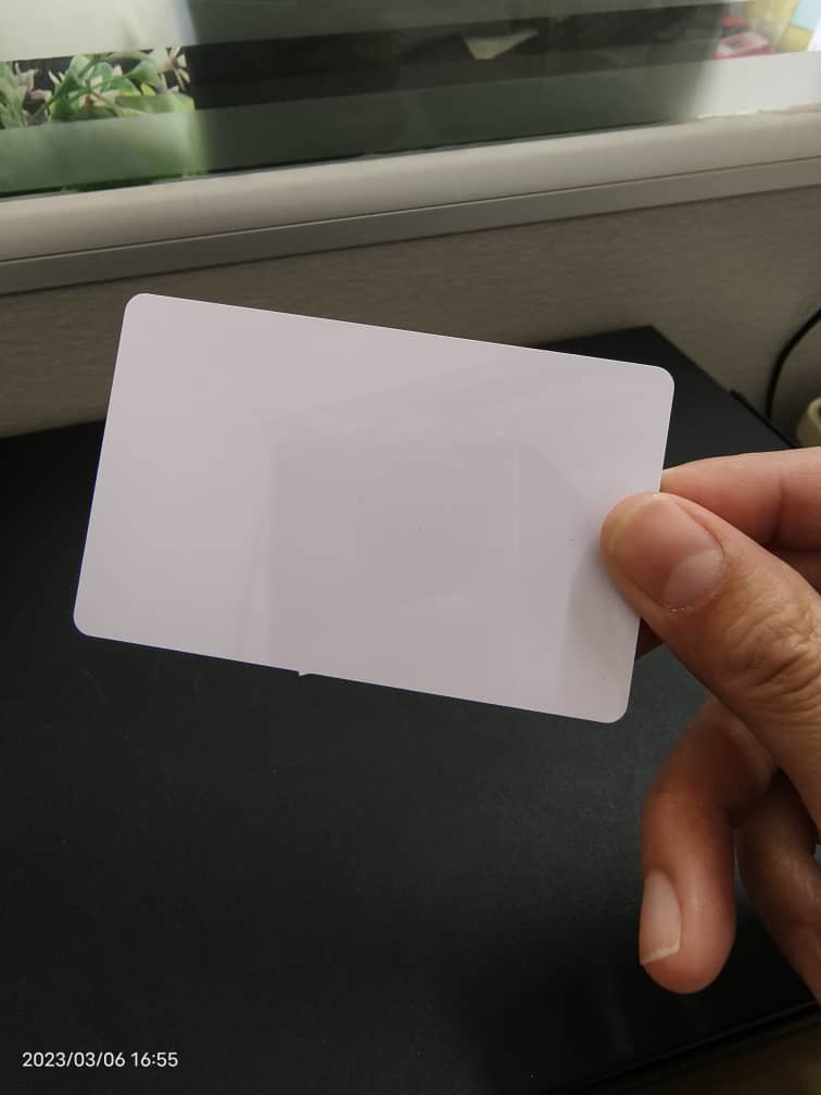 Pvc Thermal Printable White Blank Card Cr80 54*85.6mm For Card Production